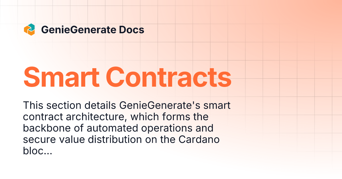 Smart Contracts | GenieGenerate Docs